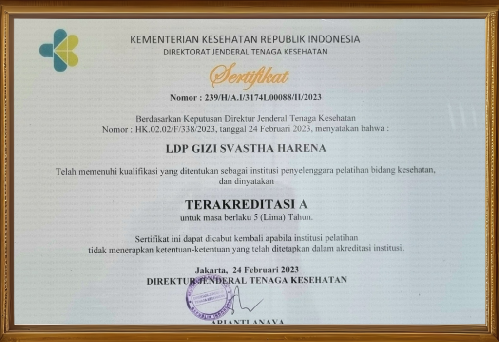 Legalitas – PT. GIZI SVASTHA HARENA